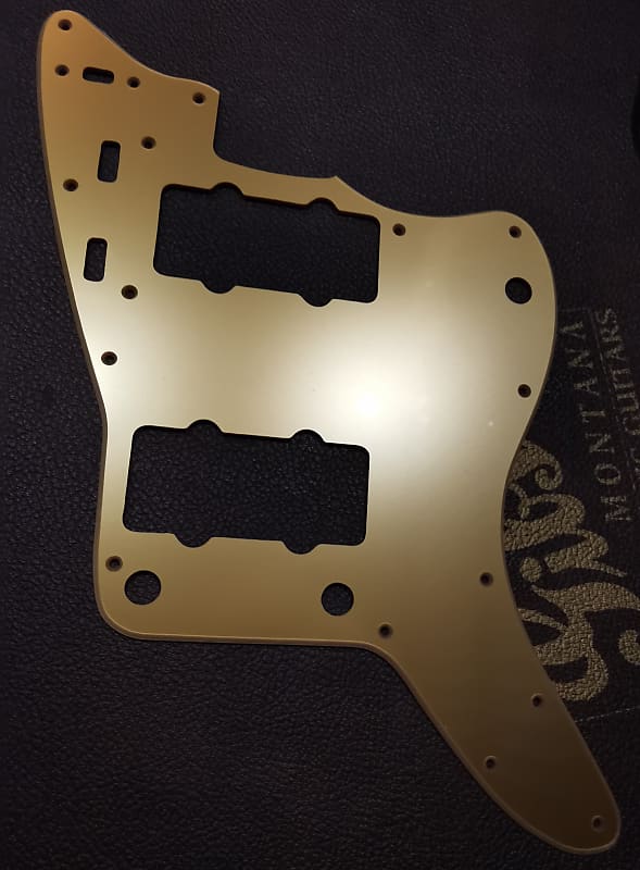 Gold metallic pickguard for USA Jazzmaster - blank lower | Reverb