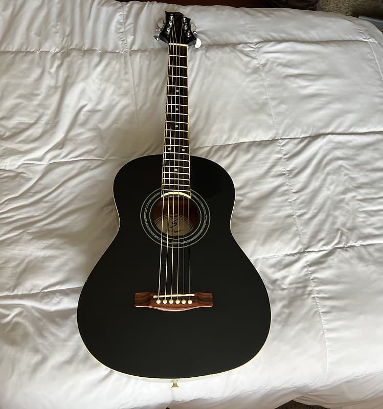 Samick Greg Bennett Parlor Guitar Black | Reverb