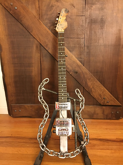 Handmade welded Metal chain guitar | Reverb