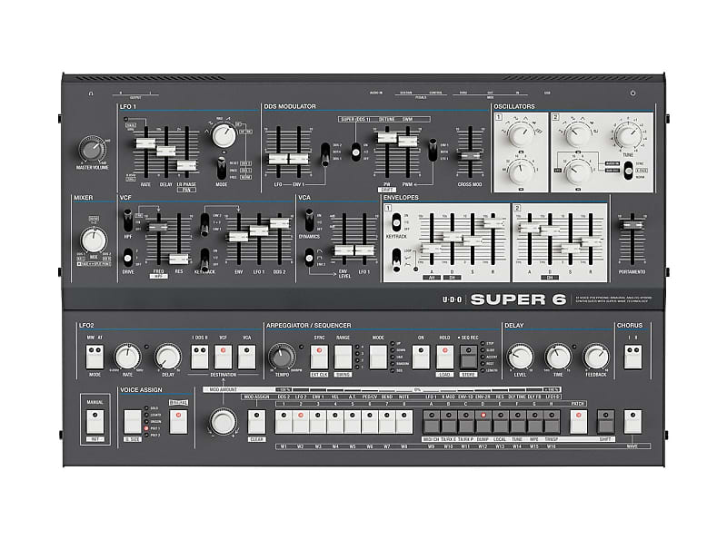 UDO Super 6 Polyphonic Hybrid Desktop Synthesizer (Limited | Reverb