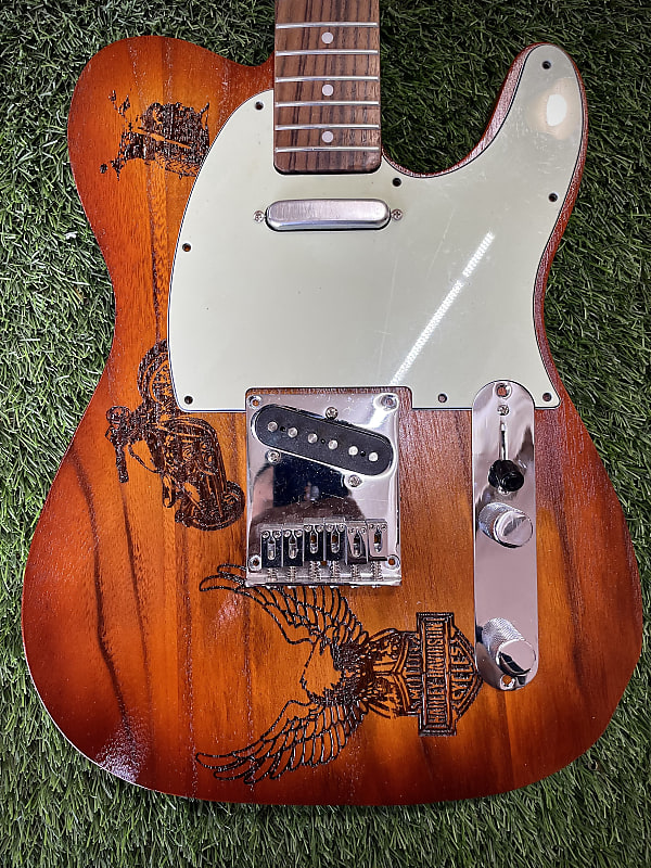Pistols Crown Guitars Barncaster 2022 Orange Harley Davidson | Reverb