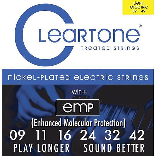 Cleartone Treated Light Electric Strings w/EMP 09-42 | Reverb