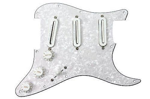 Seymour Duncan Hot Stack Strat Loaded Pickguard White Pearl / | Reverb