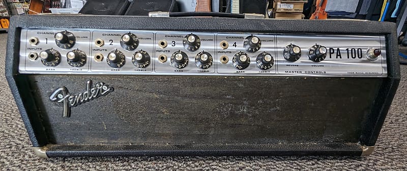 Vintage Fender Model PA100 - PA Head - 1970's USA Made - 100 | Reverb