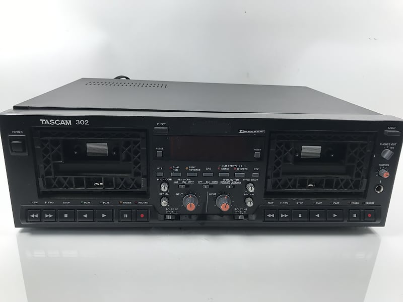 Tascam 302 Dual Cassette Tape Player Recorder Rack Mount | Reverb