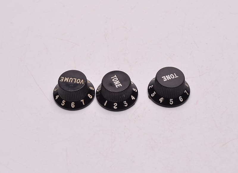 1978 Vintage Fender Stratocaster Volume/Tone Knob Set Black | Reverb