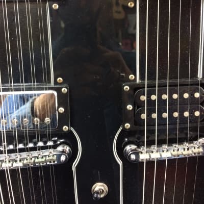 Epiphone Double Neck SG 12 String Black | Reverb