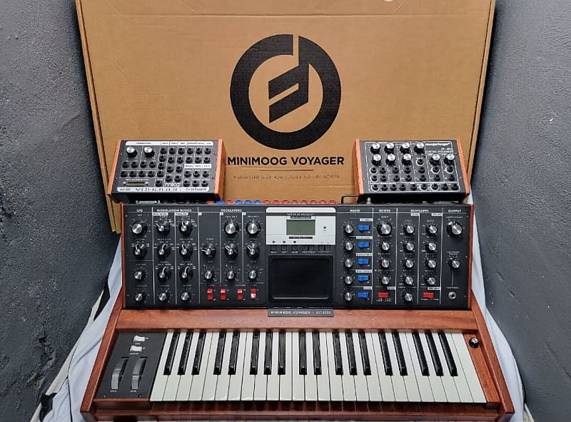 MOOG Minimoog Voyager Performer Electric Blue Analog | Reverb