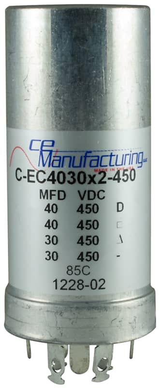CE Manufacturing Multisection Can Capacitor, 40/40/30/30uf @ | Reverb