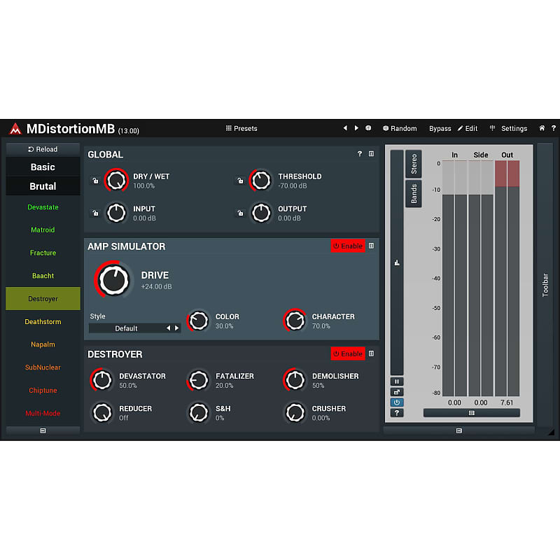 MeldaProduction MDistortionMB | Reverb