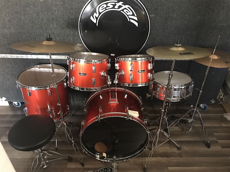 Maxwin( (By Pearl) Blood Orange kit W/ Hardware & Cymbals | Reverb
