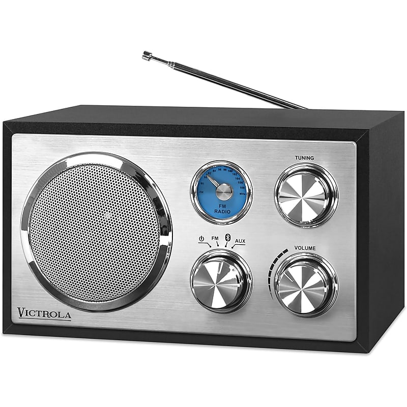 Victrola Houston Retro Wooden Desktop FM Radio with | Reverb