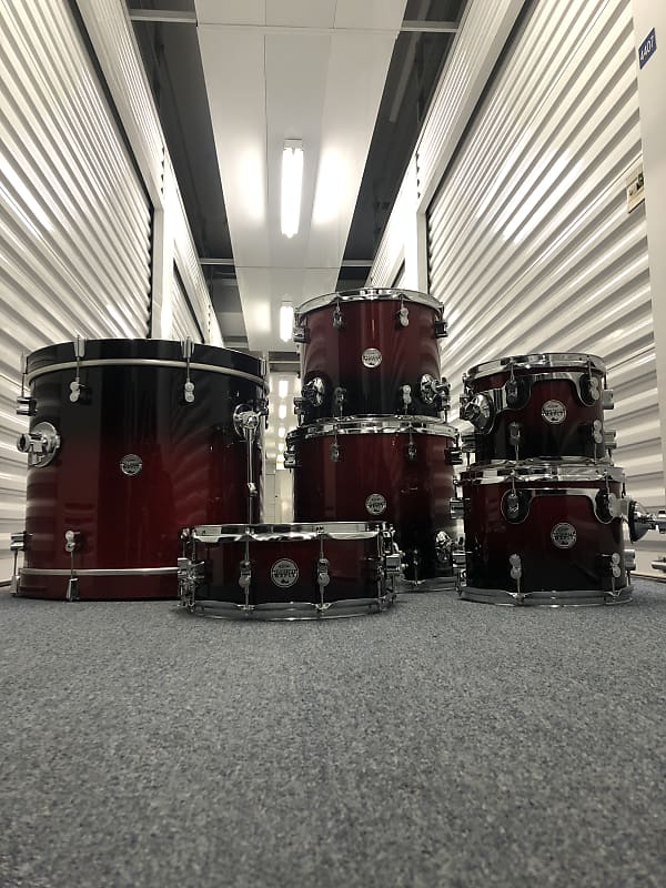 PDP Concept Maple / Red to Black Sparkle Fade / 6 Piece | Reverb