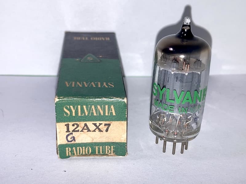 1961 Sylvania 12AX7 ECC83 Long Plate Tube, NOS/NIB, Tested | Reverb