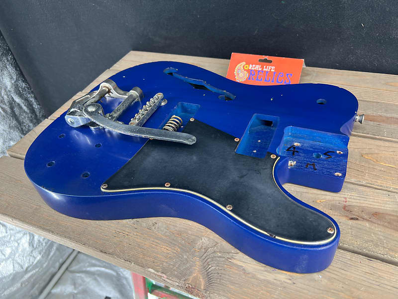 Real Life Relics Semi Loaded Tele® T Style Body F Hole Blue | Reverb