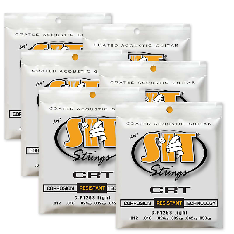 6 Sets! SIT Strings CP1253 Light CRT Coated Phosphor Bronze | Reverb