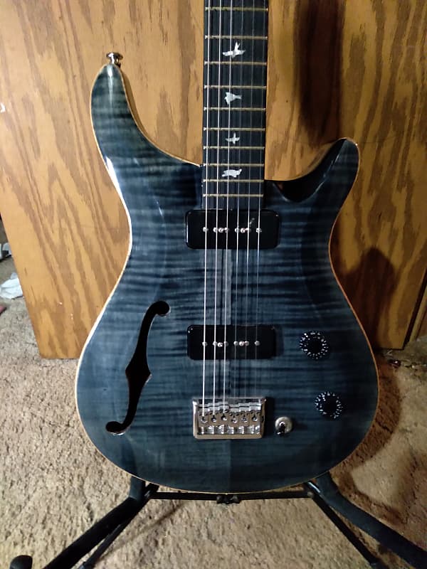 Semi Hallowbody DIY Zach Meyers PRS Copy 2020 Blue Flamed | Reverb
