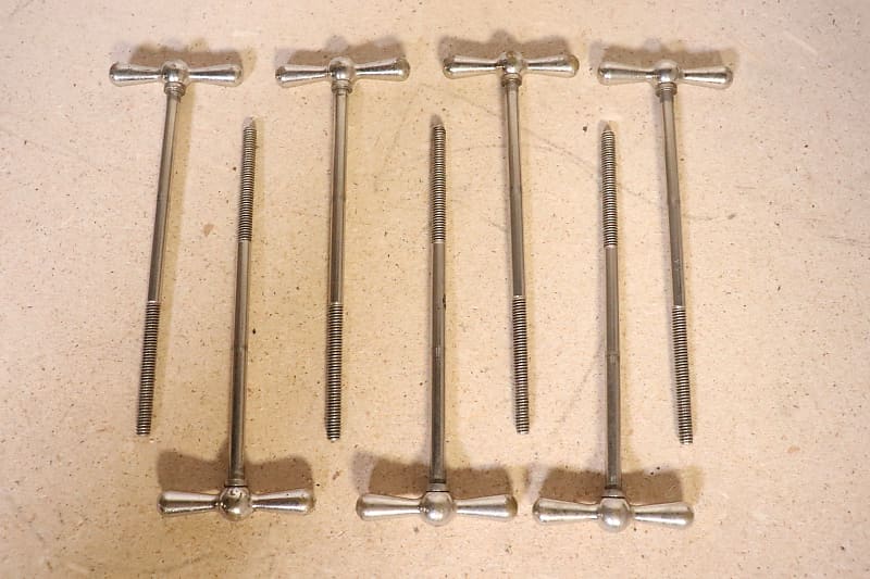 Ludwig 5-1/4" Nickel T Rods 7pk Vintage 1950's -60's | Reverb UK