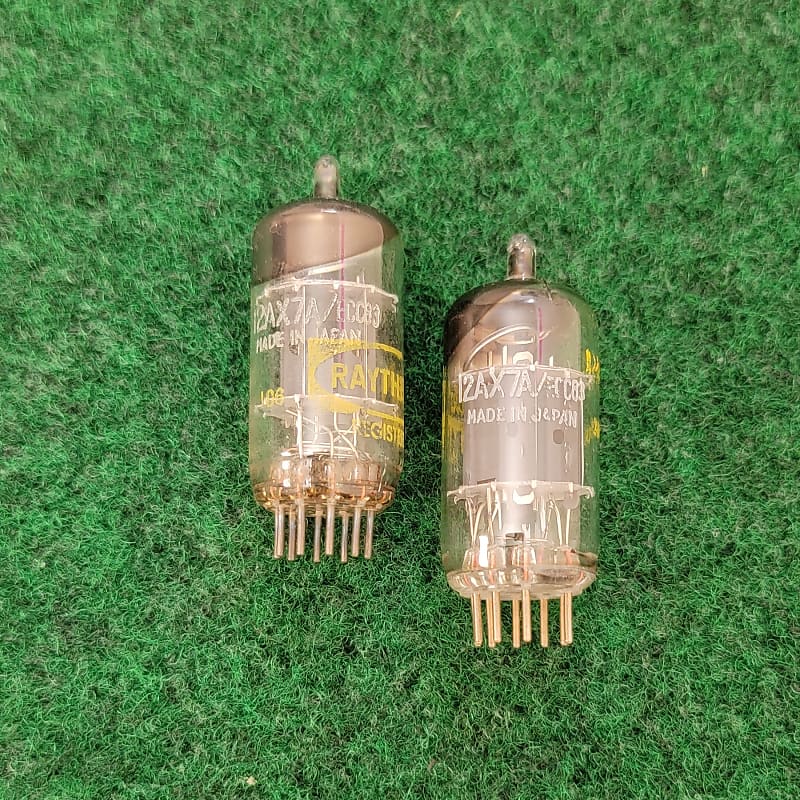 PAIR 1960S Japan Toshiba ECC83 12AX7A Preamp Tubes w/ Slant | Reverb