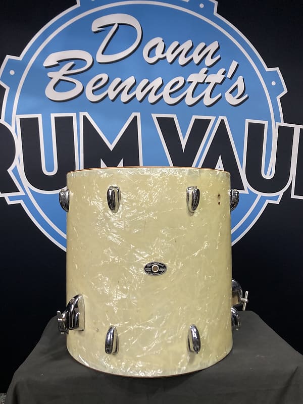 Slingerland 16x16" Floor Tom Shell 1960s - White Marine Pearl | Reverb