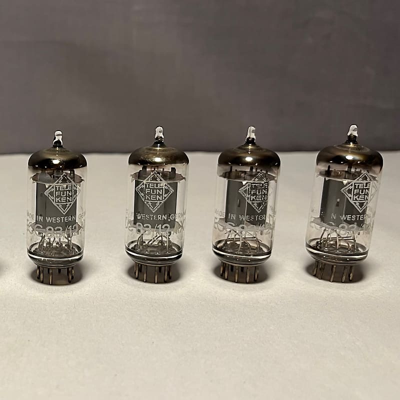 Quad Matched Set of Telefunken Smooth Plate 12AX7 / | Reverb Australia