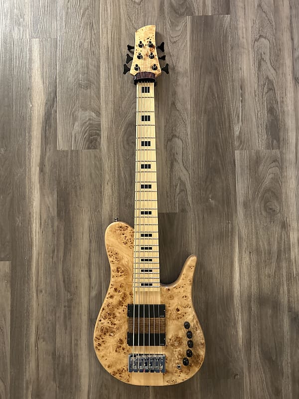 Unbranded 6 string bass 2022 - burled maple top | Reverb