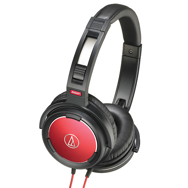 Audio-Technica ATH-WS55 Solid Bass Over-Ear Headphones, Red | Reverb
