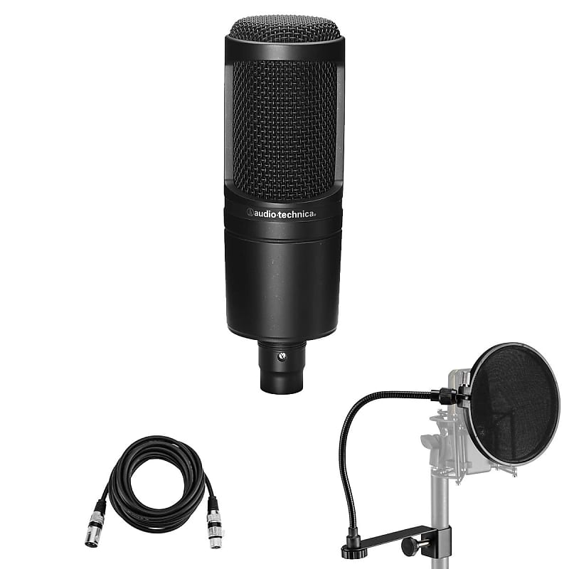 Audio-Technica AT2020 Cardioid Condenser Microphone, Bundle | Reverb