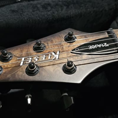 Kiesel AJ6E Andy James Crescent Signature 2021 Burled Maple | Reverb