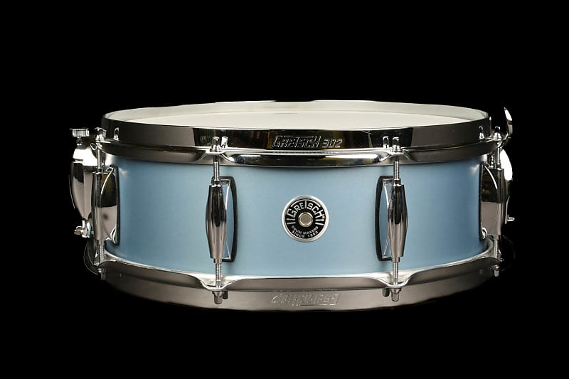 Gretsch Brooklyn 5x14 Snare Drum Satin Ice Blue Metallic | Reverb