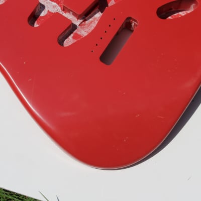 MJT VTS Stratocaster Body - Fiesta Red Light Relic | Reverb