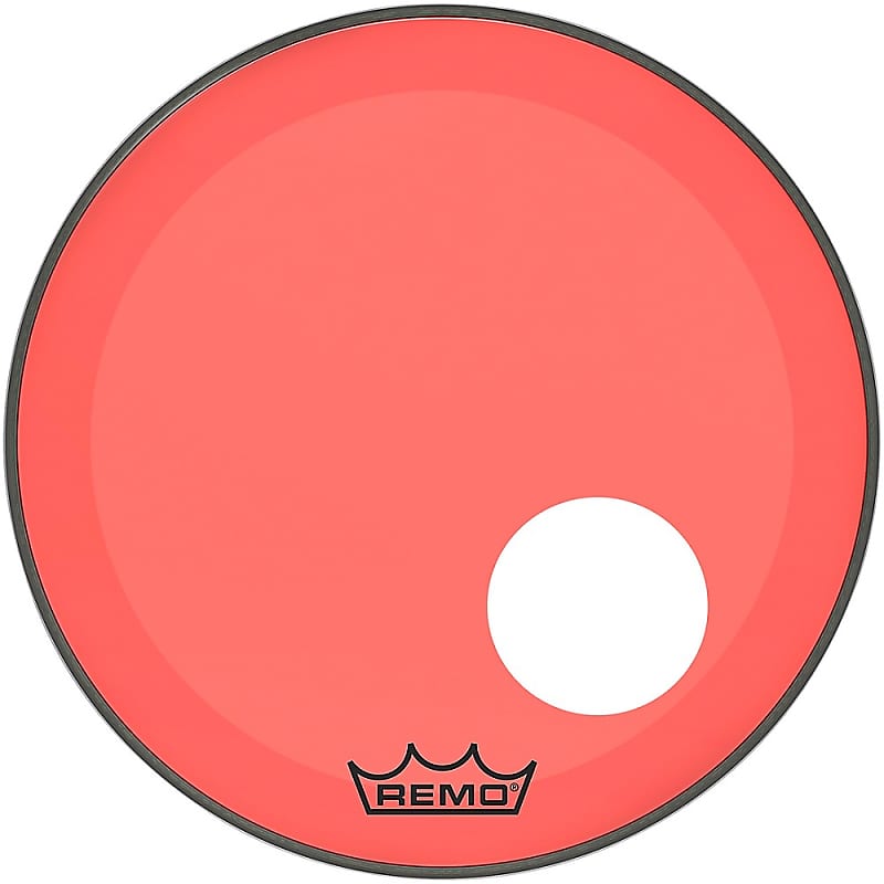 Remo Powerstroke P3 Colortone Red Resonant Bass Drum Head | Reverb