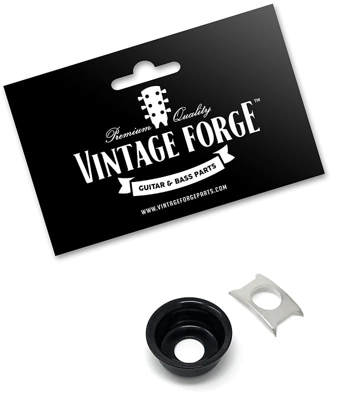 Black Cup Jack Plate for Fender Telecaster Tele Guitar | Reverb