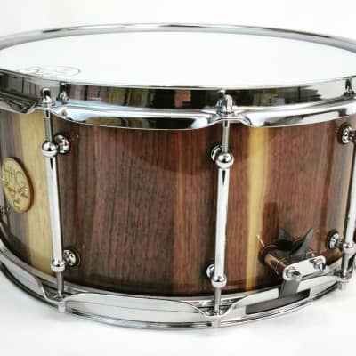 HHG Drums 14x6.5 Calico Walnut Stave Snare Drum, Satin | Reverb