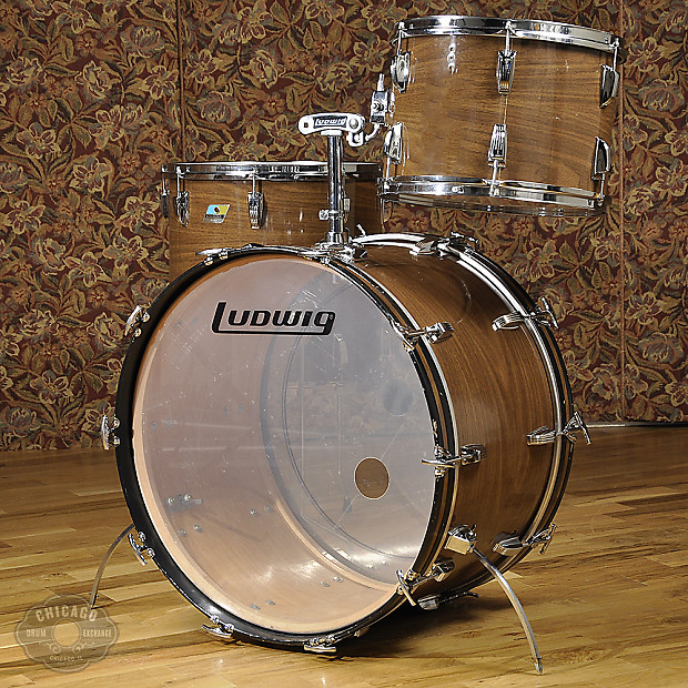 Ludwig 14/16/24 3pc Kit Early 70s Walnut Cortex | Reverb