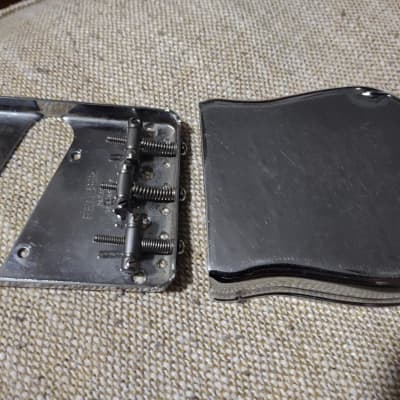 1967 Fender Telecaster Bridge Assembly & Chrome Bridge Cover- | Reverb