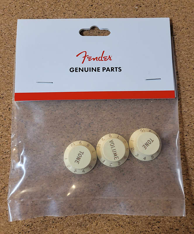 Fender Original Series Strat Knob Set - Aged White | Reverb