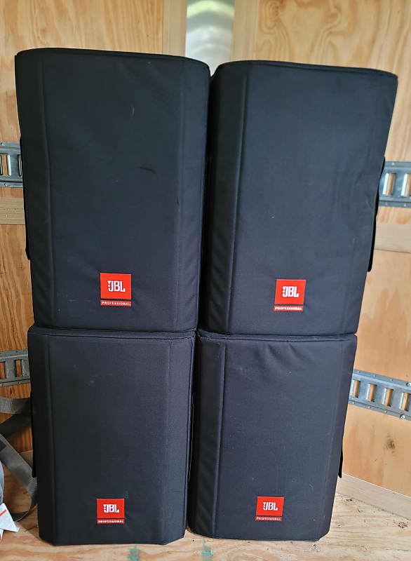 LOT OF (4) JBL SRX 812P POWERED SPEAKERS W/ DELUXE COVERS | Reverb