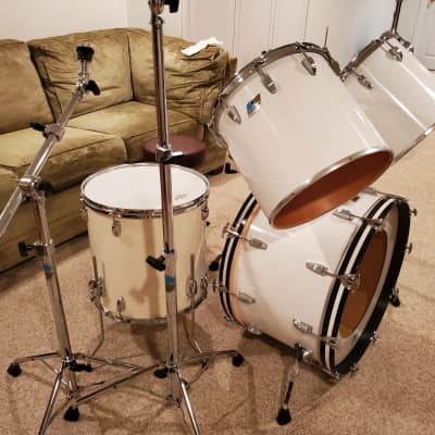 Ludwig Drum set 1977 and 1980 - White Cortex | Reverb