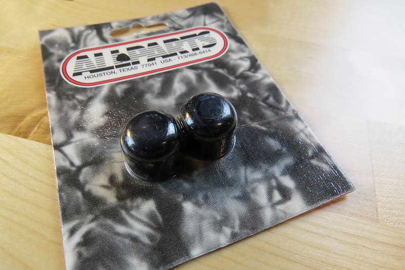 Allparts Dome Ebony Knobs - set of 2 | Reverb