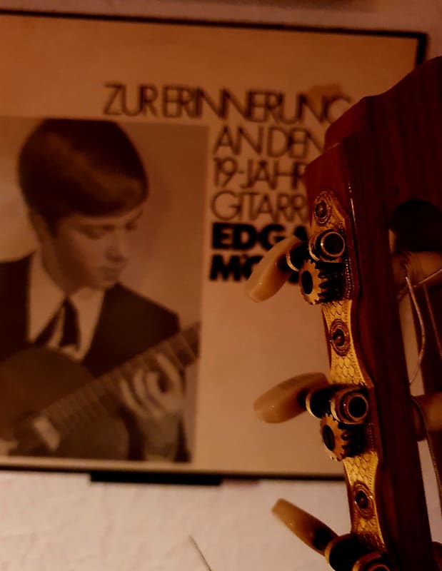 Edgar Mönch 1974 Concert Guitar | Edgar Monch Cedar/Rosewood | Reverb