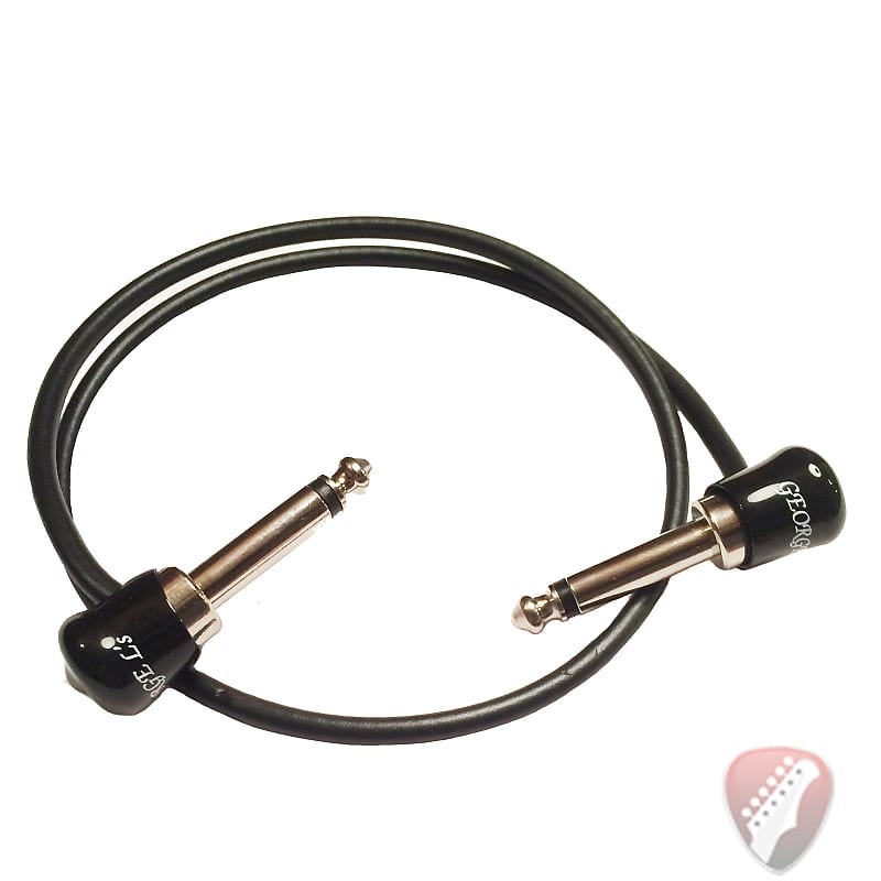 George L's 12" Deluxe Nickel Effects Cable in Black | Reverb