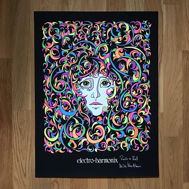 ! Electro-Harmonix FLASHBACK DAY-GLO poster / signed by Mike | Reverb
