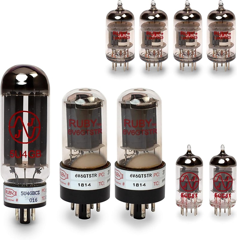 Deluxe Reverb (Silver Panel) Tube Set with Matched Power | Reverb