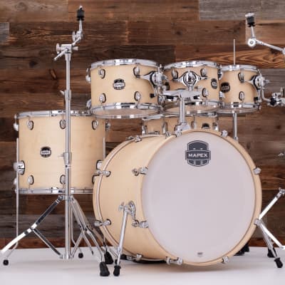 MAPEX MARS MAPLE 6 PIECE DRUM KIT, NATURAL SATIN WOOD | Reverb Canada