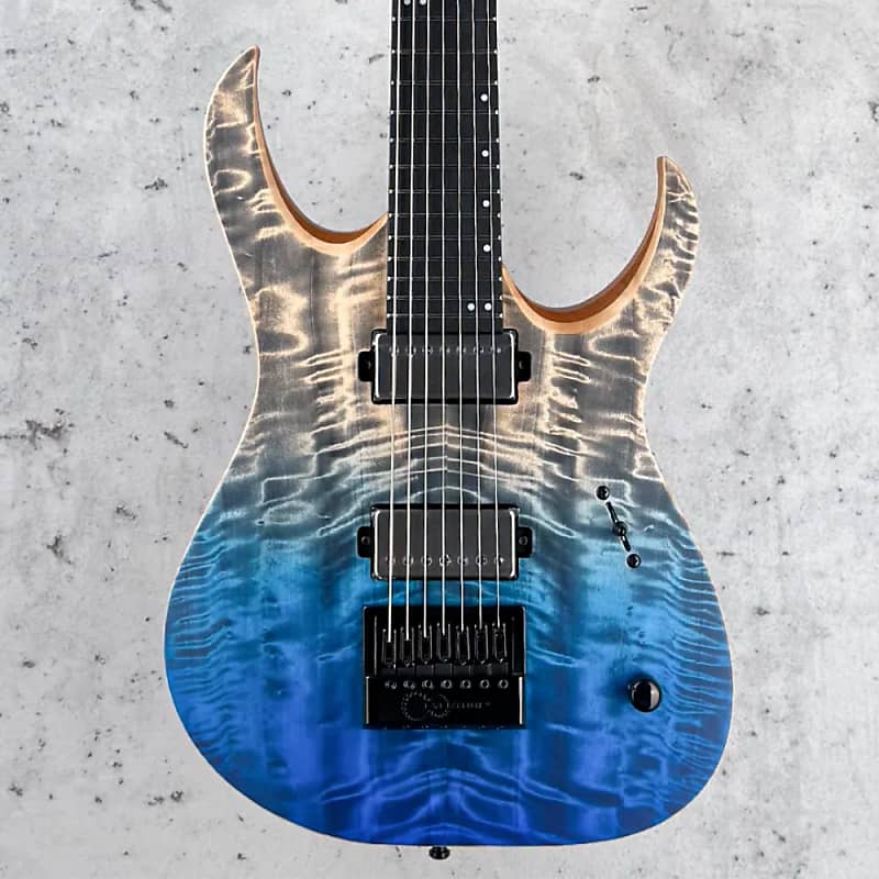 Mayones Duvell Elite 4Ever 7-String 4A Curly Poplar/Mahogany | Reverb