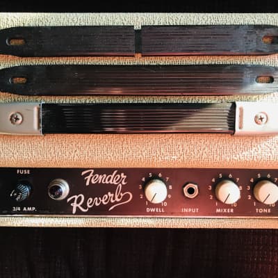 1963 Fender 6G15 Reverb Unit Blonde w/Wheat Grille & Flat | Reverb