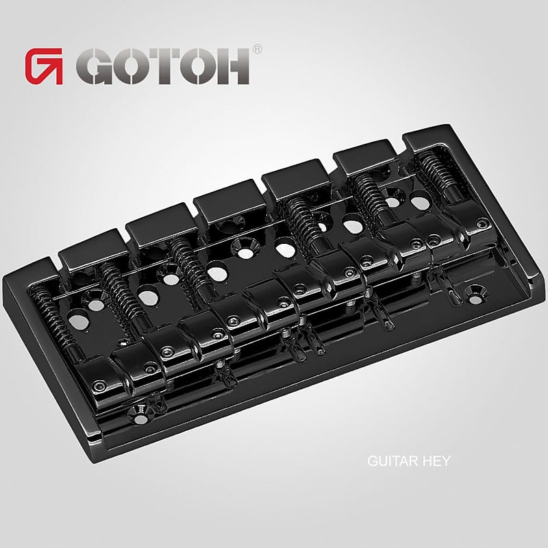 NEW Gotoh 404BO-6 6-String Bass Bridge MULTI TONAL Brass | Reverb