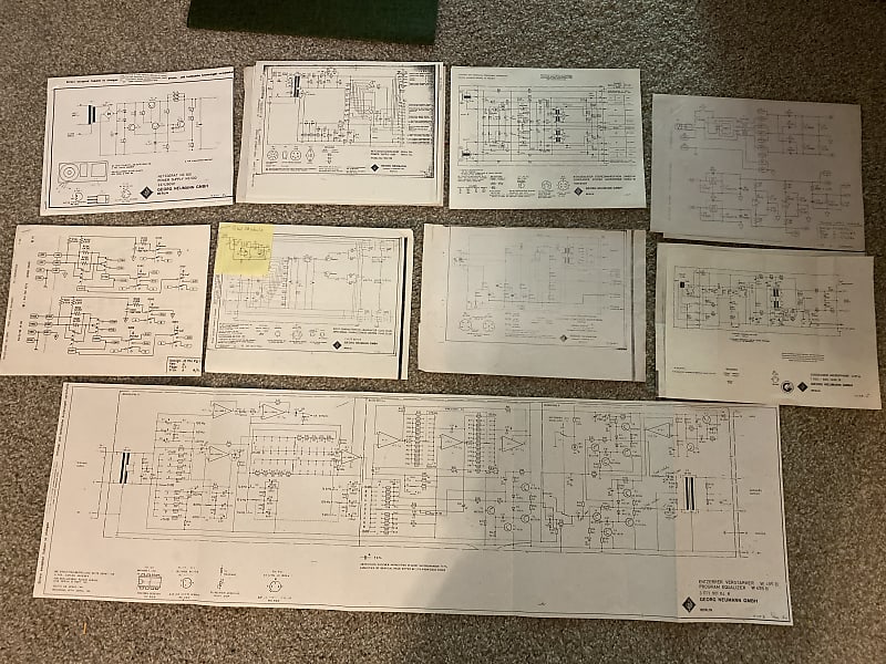 Lot of Neumann Schematics and Literature | Reverb