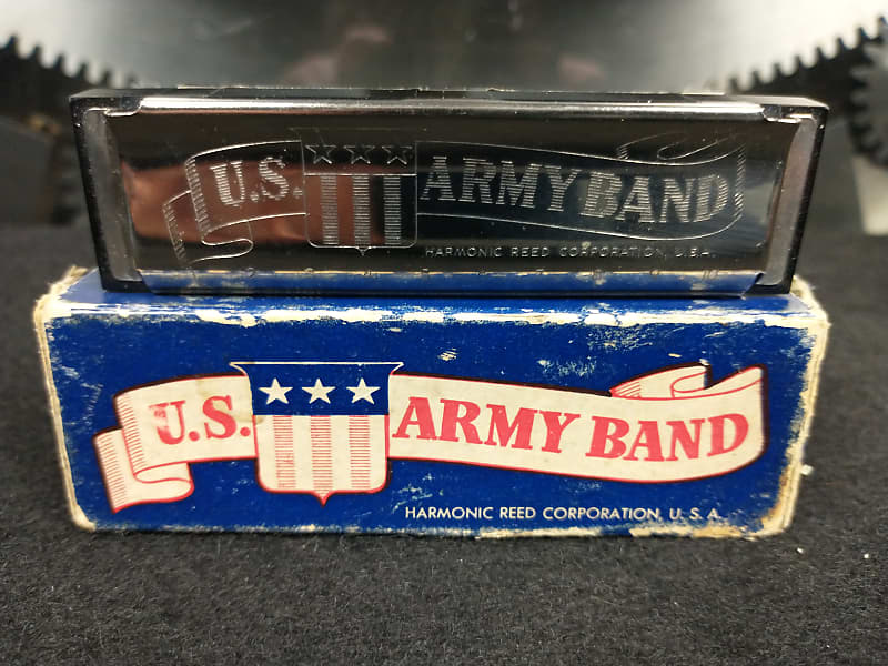 Harmonic Reed Corporation US Army Band Harmonica w/ Original | Reverb